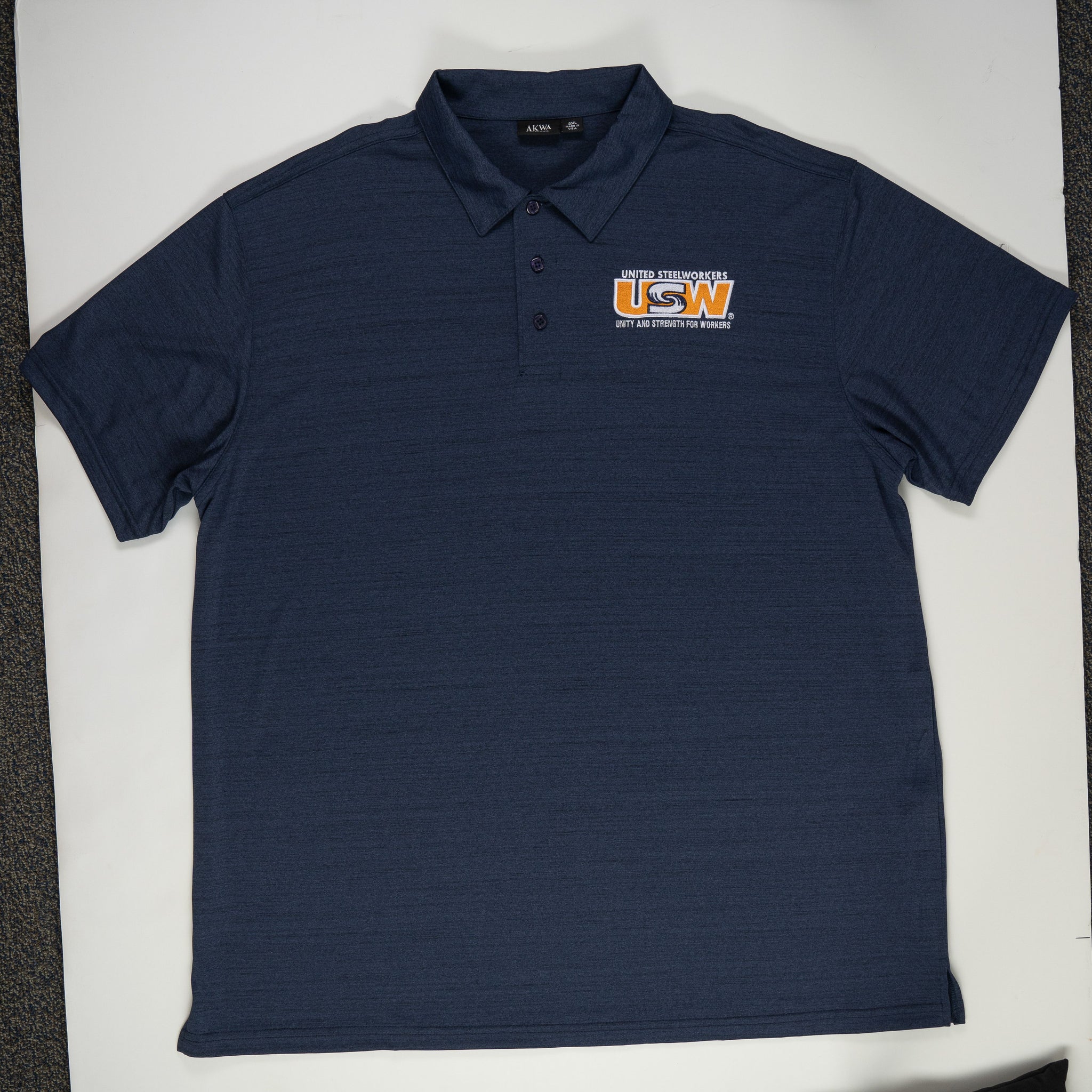 Men's Navy Tiger Stripe Polo – Steelworker Store
